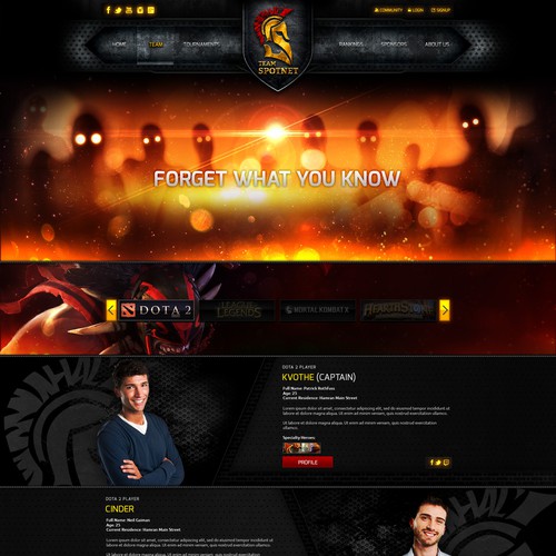 Designs | team spotnet | Web page design contest