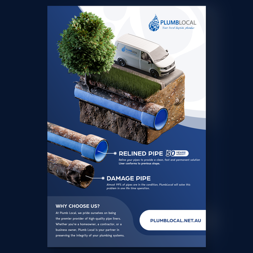 Designs | Flyer For Plumbing Pipe Relining | Illustration or graphics ...