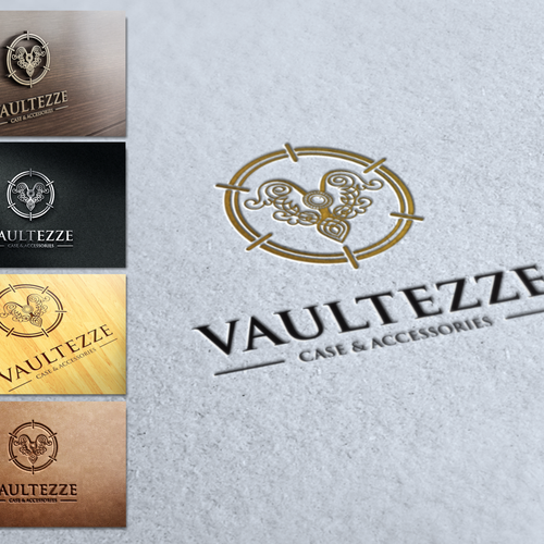 Classy brand logo with a touch of luxury to help launch the Vaultezze ...