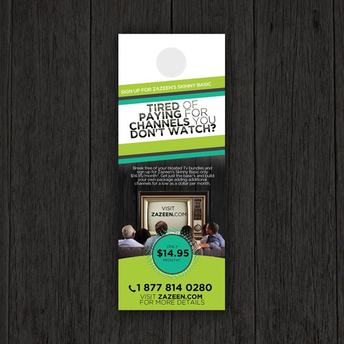 Cable TV Door Hanger Flyer | Postcard, flyer or print contest