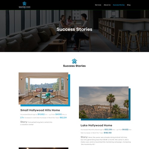 Success Stories page design | Landing page design contest