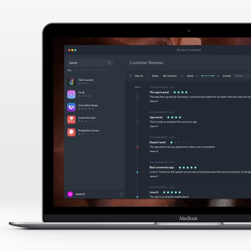 Create a simple, beautiful Mac app for tracking app store reviews ...