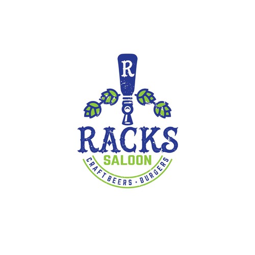 Bar Logo design.. Racks Saloon | Logo design contest