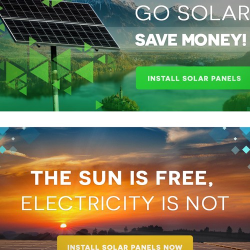 Banner Ads for Environmental purpose - Solar Panel | Banner ad contest