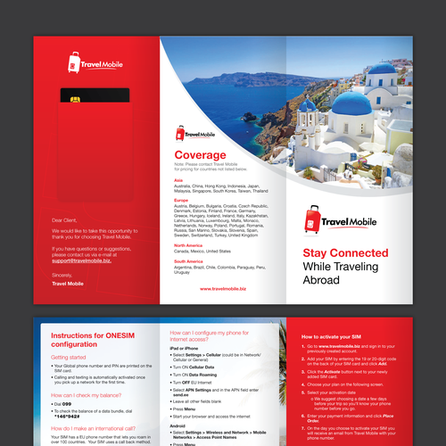International SIM Card Product Jacket | Brochure contest