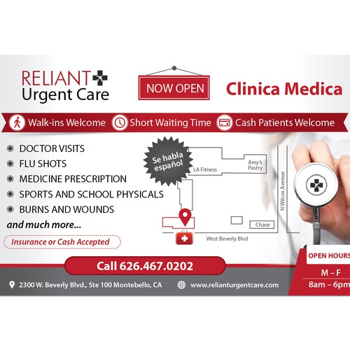 Urgent Care flyer | Postcard, flyer or print contest