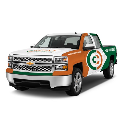 CAT 5 vehicle wrap Construction Company | Car, truck or van wrap contest