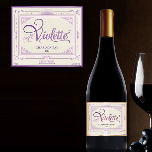 Violette Wine needs a fresh, elegant label | Product label contest