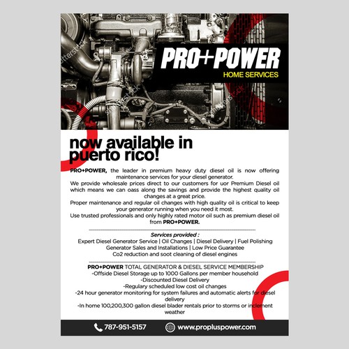 Flyer for generator home services flyer | concurso cartão postal, flyer ...