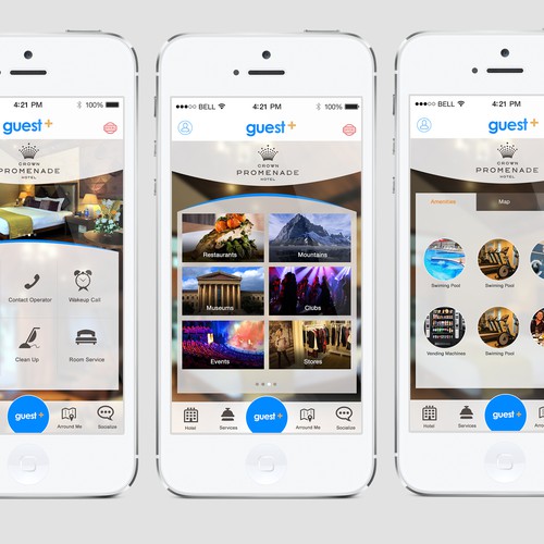 Create a cool Hotel app design to allow guest see and order hotel ...