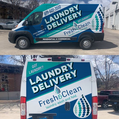 Designs | Bold Wrap Design for Laundry Delivery Van | Car, truck or van ...