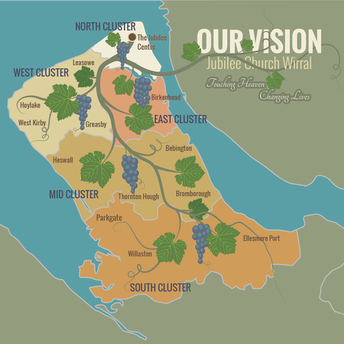 A growing grape vine map illustration | Illustration or graphics contest