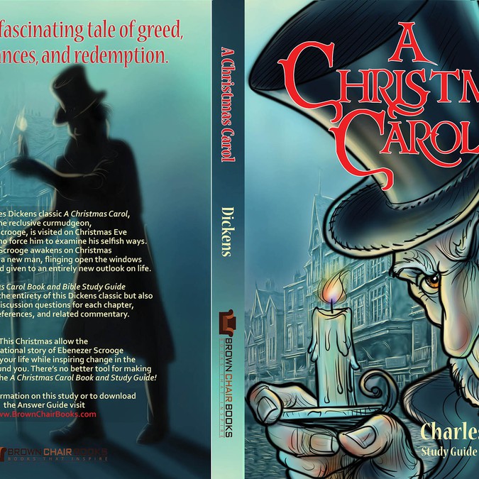 Design a book cover for A Christmas Carol with Ebenezer Scrooge | Book ...