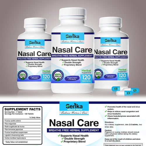 Natural Herbal Supplement Label Design | Product label contest