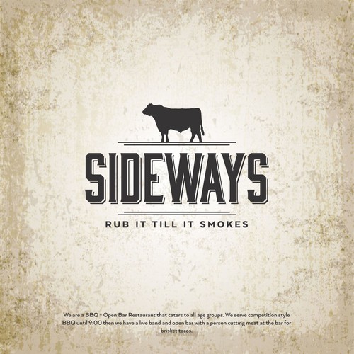 Design a Fun and Professional Logo for Sideways BBQ | Logo design contest