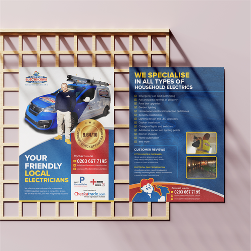 Designs | Electrician household design leaflet | Postcard, flyer or ...