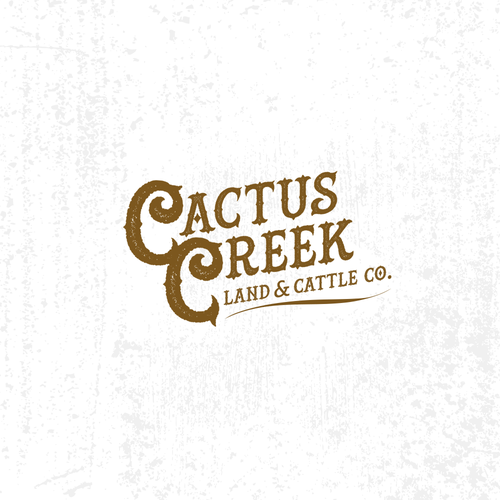 Ranch Real Estate Logo - "Cactus Creek Land & Cattle Co." | Logo design ...