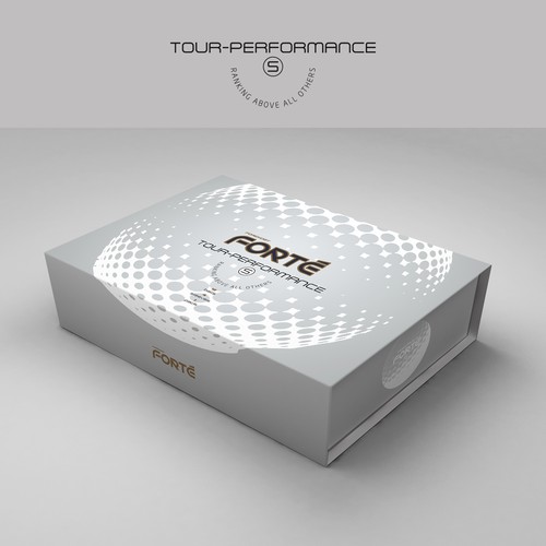 Create a futuristic, high-end packaging golf ball box for Foremost Golf ...