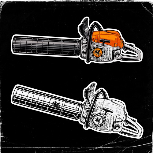 Designs | Chainsaw and Firearm Suppressor Sticker Design | Sticker contest