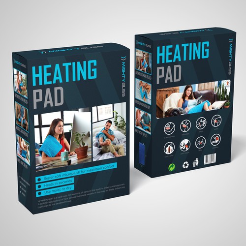 "HEATING PAD Needs A POWERFULL Box Design" | Product packaging contest
