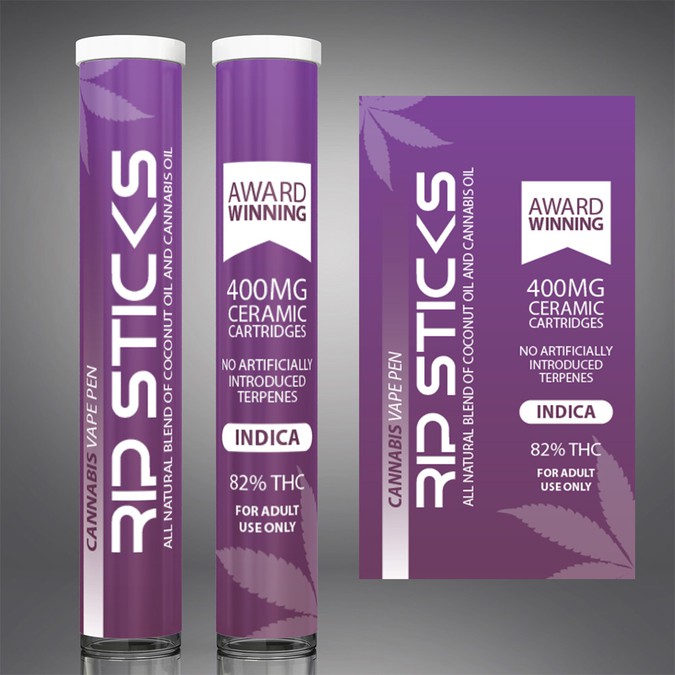 design a label for Rip Sticks Cannabis Vape Pen | Product label contest