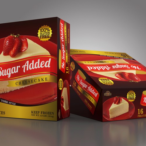 Designs | Gourmet Cheesecake Package Design (No Sugar Added) | Product ...