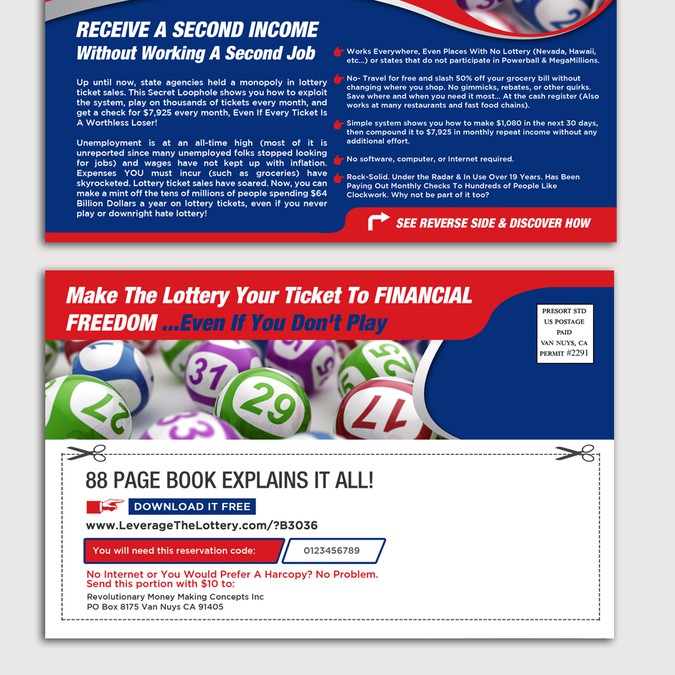 Create A Jumbo Postcard For A Lottery System | Postcard, flyer or print ...