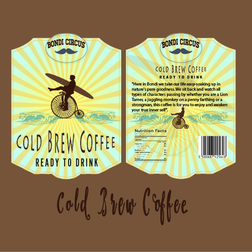 Bondi Circus Coffee | Product label contest