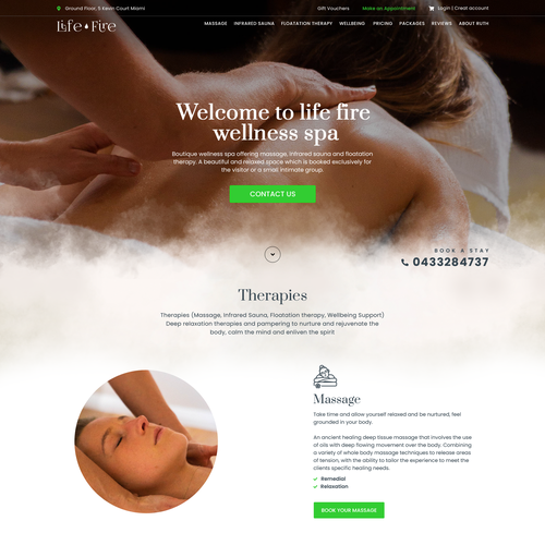 Designs | Simple Wellness Spa Website | Web page design contest