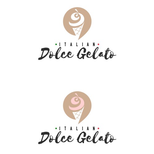 Italian GELATO !!! [ Italian Dolce Gelato ] ♥‿♥ | Logo & business card ...