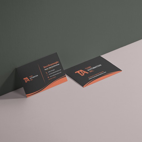 Sleek Business Card Design for Electrical Control Panel Manufacturing ...
