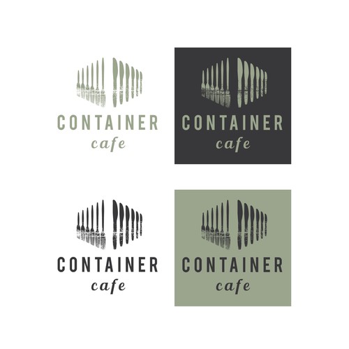 Create a branding package for a converted shipping container cafe ...