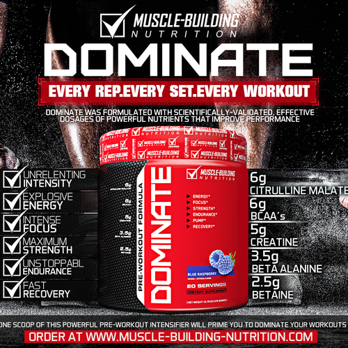 Design Eye Catching Magazine Ad for Muscle-Building Nutrition ...