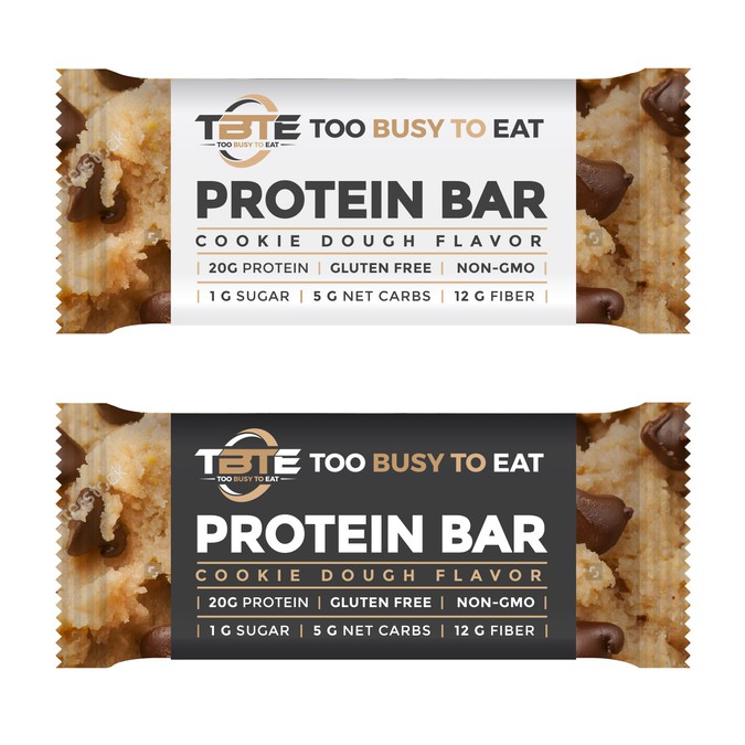 Design a unique protein bar wrapper for Too Busy To Eat | Product ...
