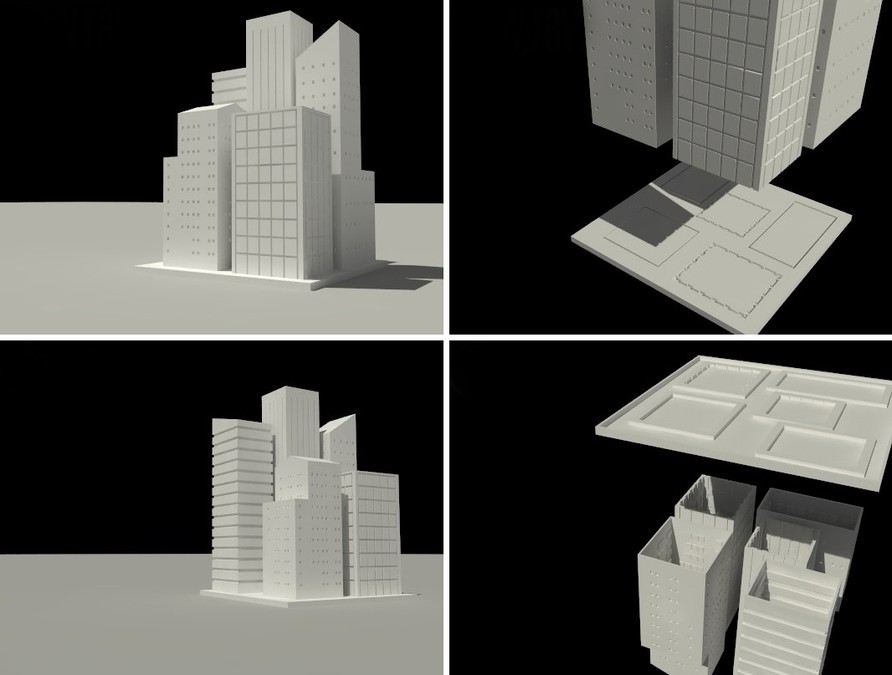 Quick N Easy 3D Buildings Please : ) | Illustration or graphics contest