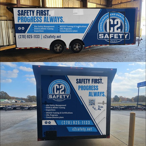 Designs | FULL Trailer Wrap - Construction Safety Company | Car, truck ...