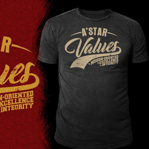 Design a tee to commemorate the launch of our new company core values ...