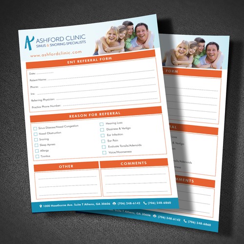 Referral Sheet for Medical Practice | Other business or advertising contest