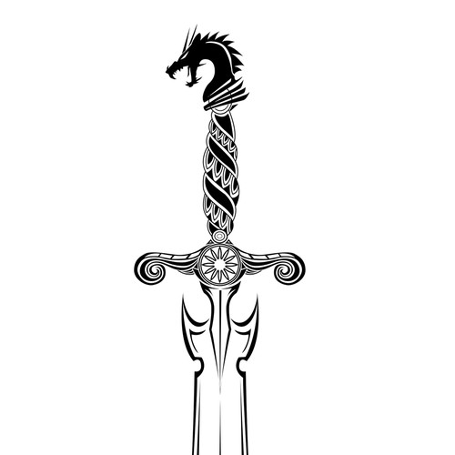 Designs | Back sword tatto, represents power, warrior's sword, with a ...