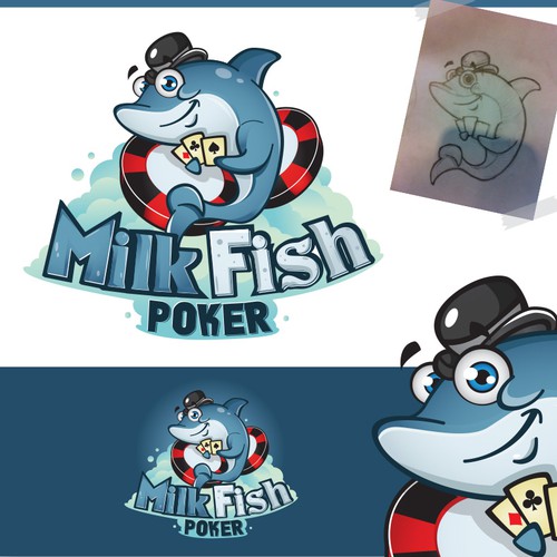 Fresh new logo for MilkFish Poker | Logo design contest