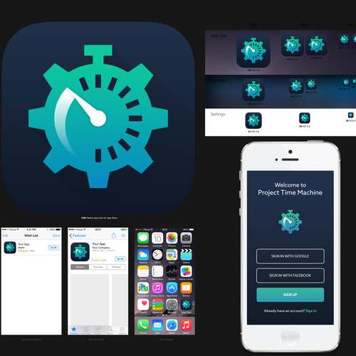 Design an Icon and Login Screen for a new Productivity Timer App ...