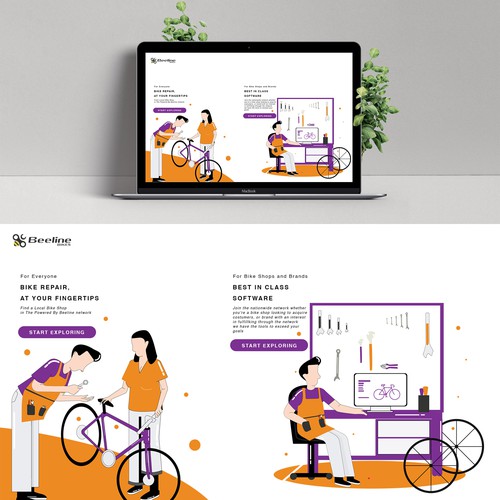create a fun & friendly illustration for bike shop software company ...