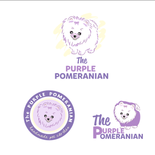 Pretty puppy logo needed for The Purple Pomeranian | Logo design contest