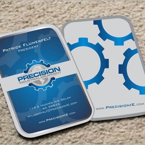 Precision Industrial Equipment Business Card Design | Business card contest