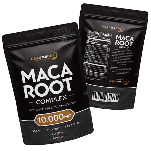 Designs | Design Stunning Maca Root Supplement Label for Pouch ...
