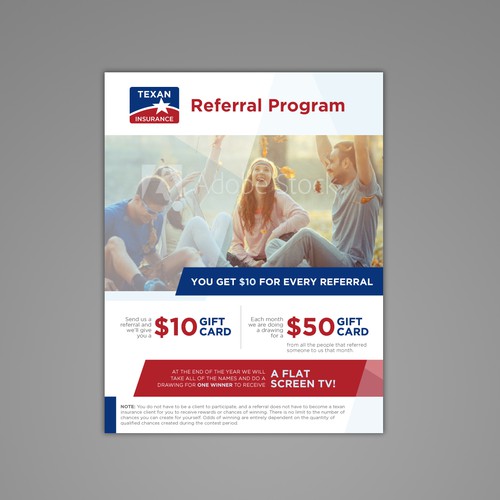 Referral Program Flyer | Postcard, flyer or print contest