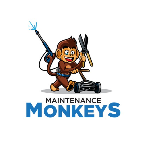 Create Funny Multitasking Monkey(s) for: Maintenance Monkeys! | Logo ...