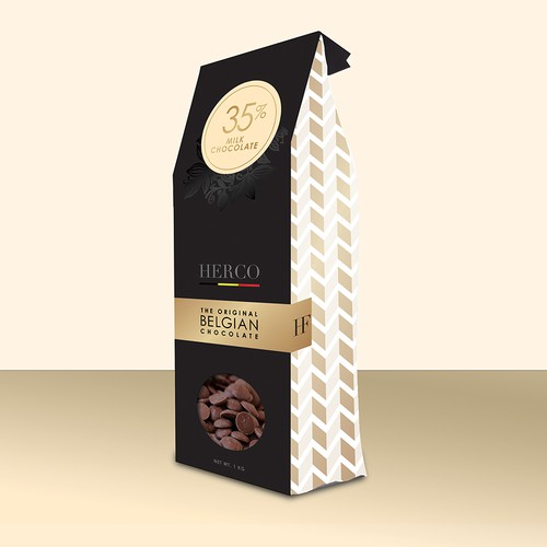 Designs | Bag and sticker design for finest Belgian chocolate chips ...