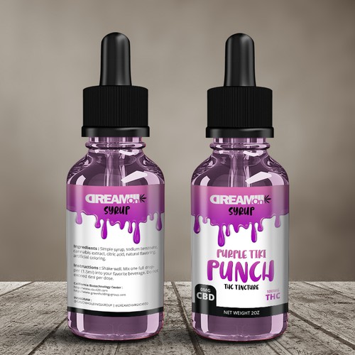 CANNABIS SYRUP DRINK LABEL NEEDED | Product label contest