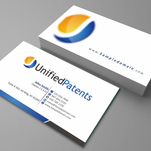 Designs | business card for Unified Patents | Business card contest
